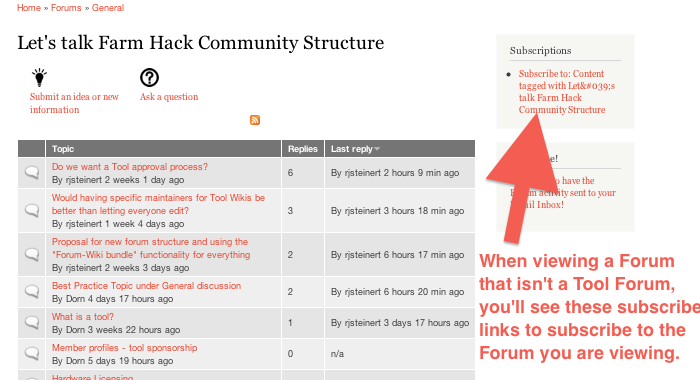 How to Follow the Forums, Tools, and Wikis | Farm Hack